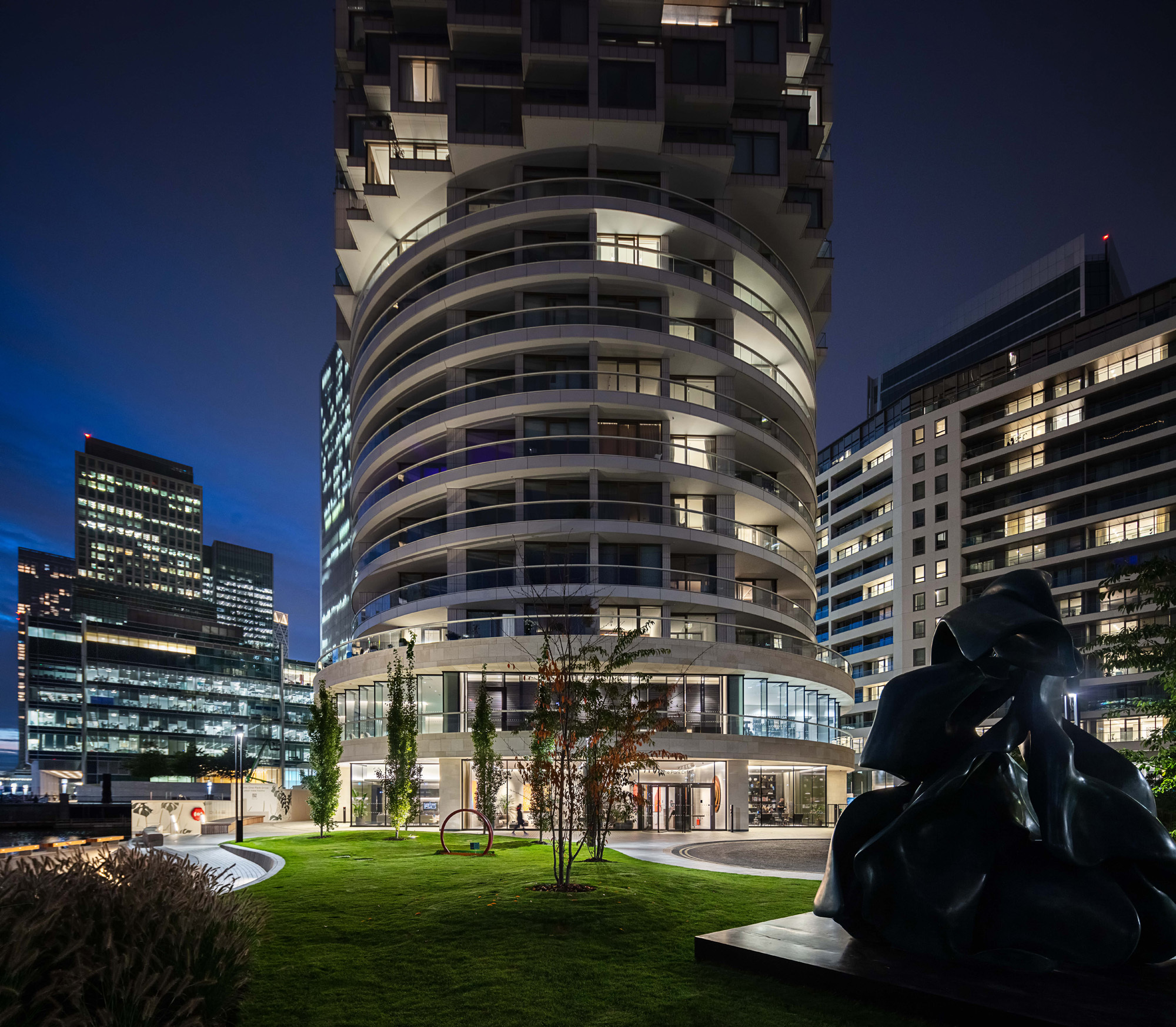 One Park Drive — Studio Fractal — Architectural lighting design specialists